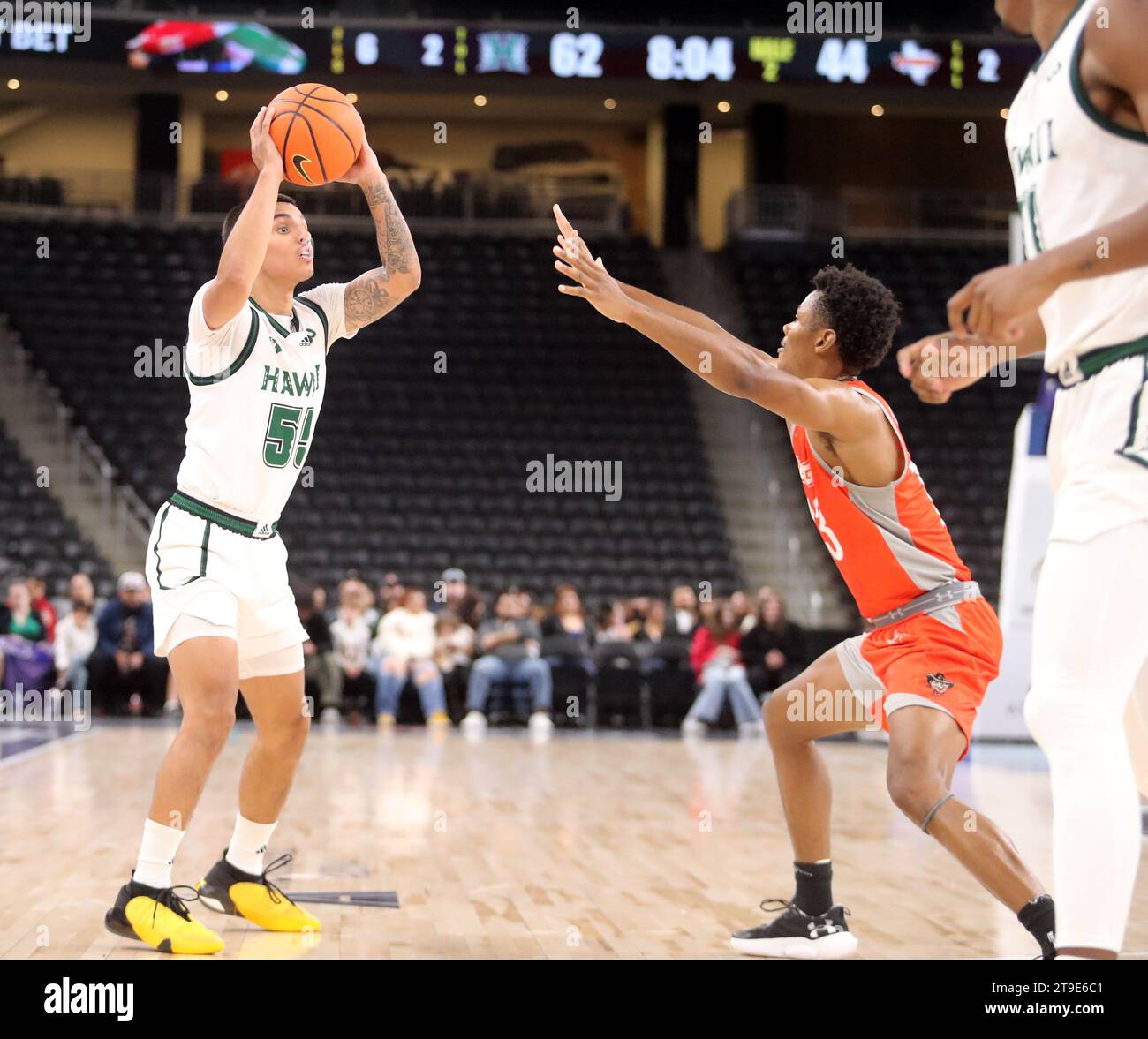 November 24, 2023 - Hawaii Rainbow Warriors guard Juan Munoz #55 during ...