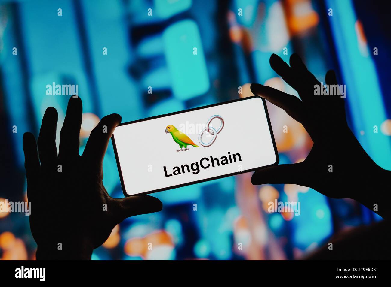 Brazil. 24th Nov, 2023. In this photo illustration, the LangChain logo ...