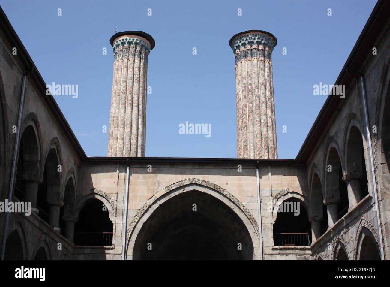 The Double Minaret Madrasah (Çifte Minareli Medrese) in Erzurum, Turkey ...