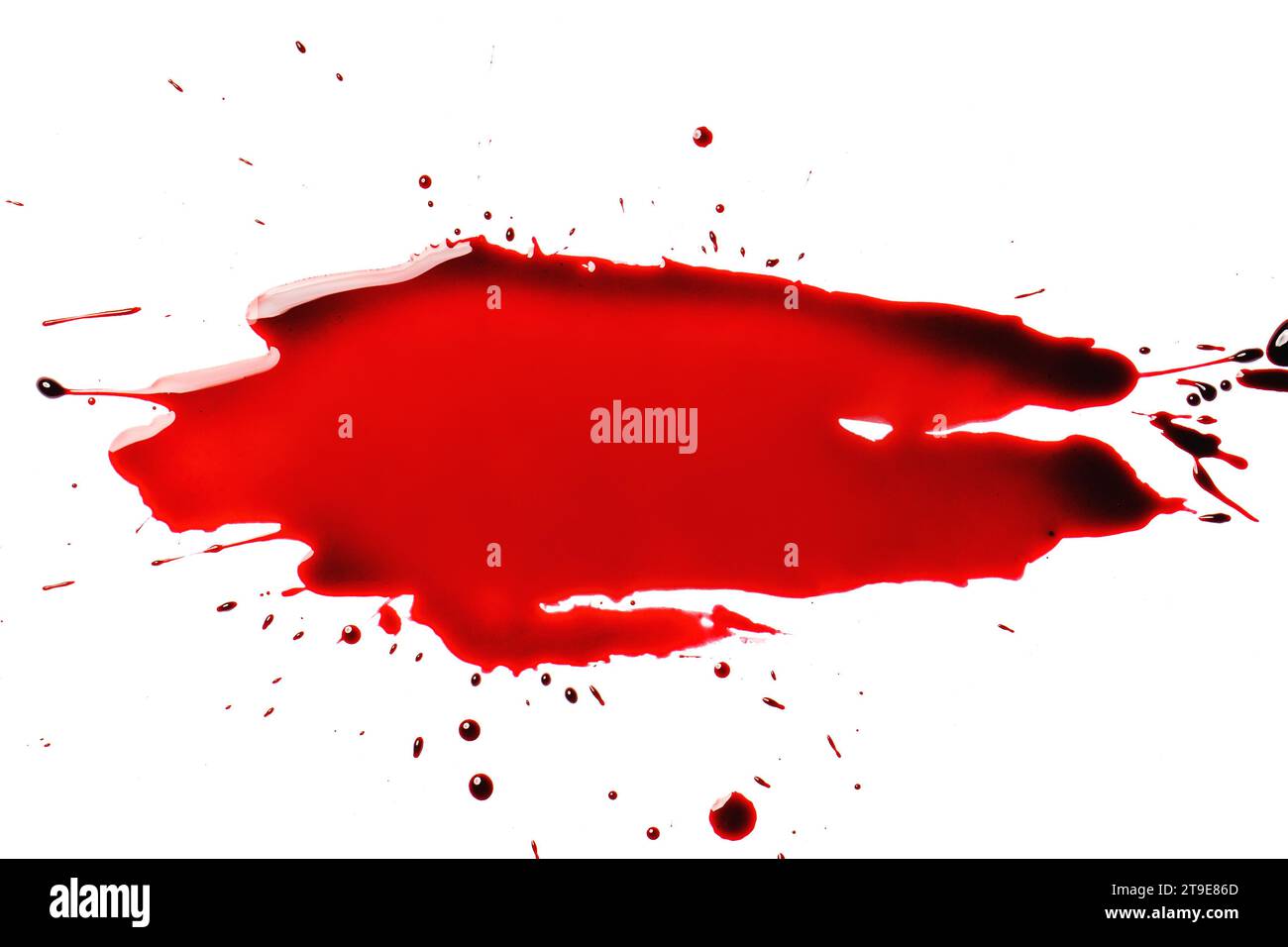 Red blood splatter on white background. Graphic resource for design ...