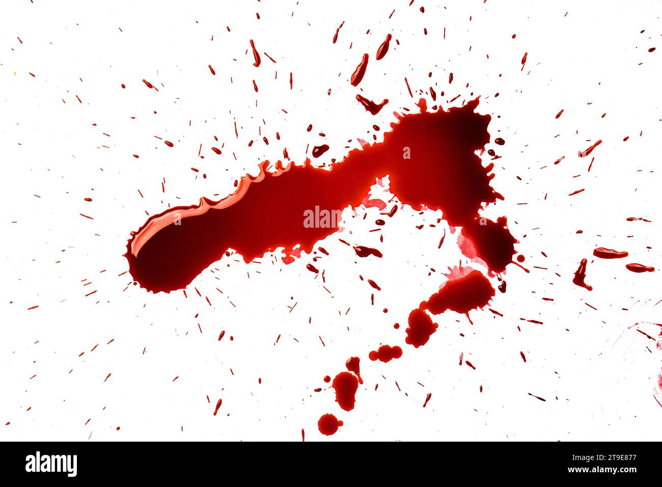 Blood splatter on white background. Graphic resource Stock Photo - Alamy