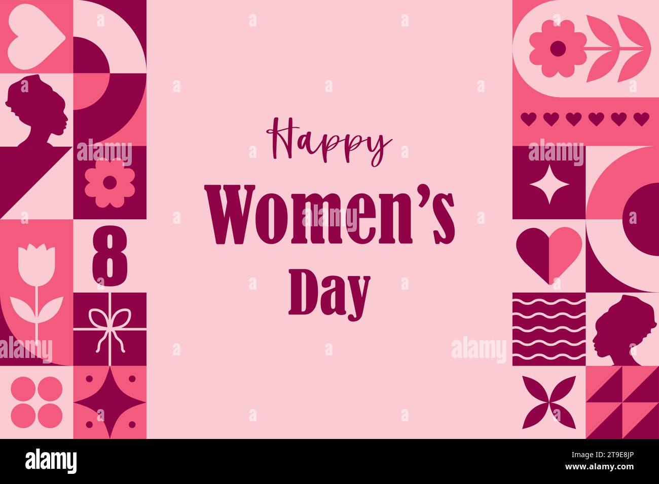 8 march modern neo geometric abstract background. International womens ...