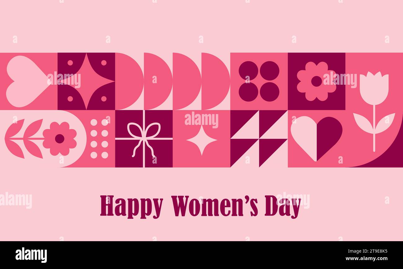 8 march modern neo geometric abstract background. International womens ...