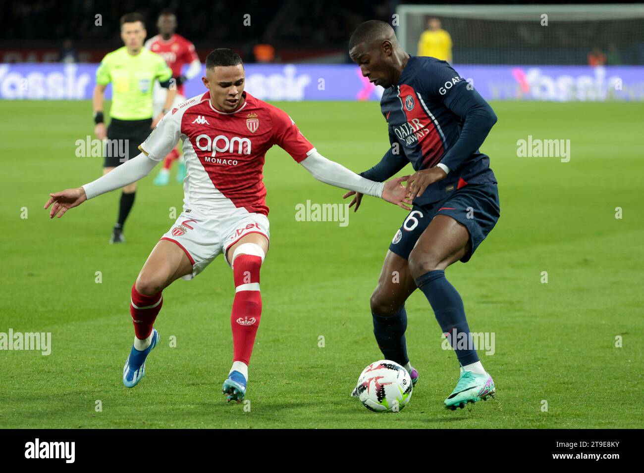 Paris, France. 24th Nov, 2023. Vanderson de Oliveira Campos of Monaco ...