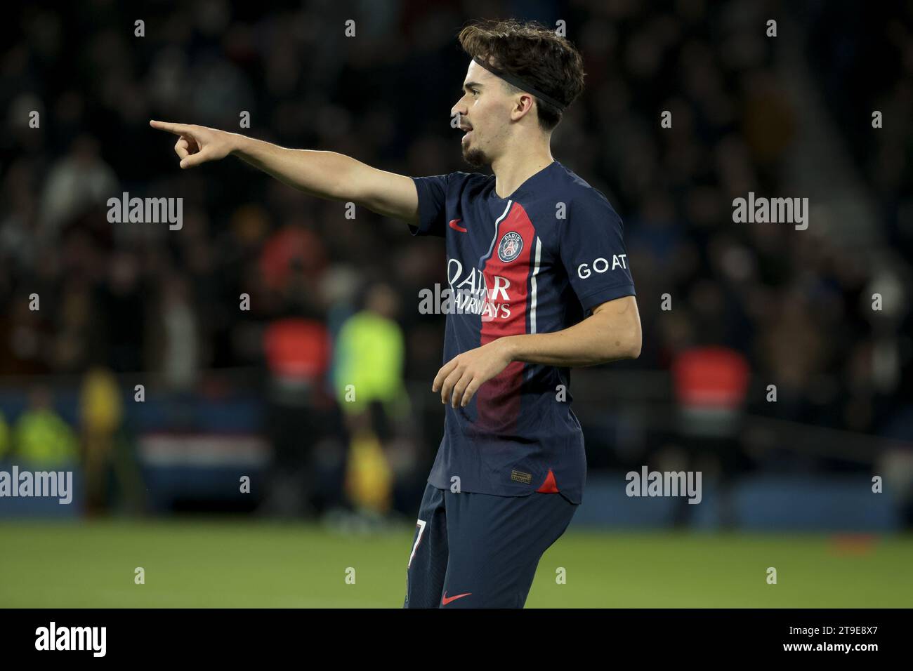 Vitinha of PSG celebrates his goal during the French championship Ligue ...