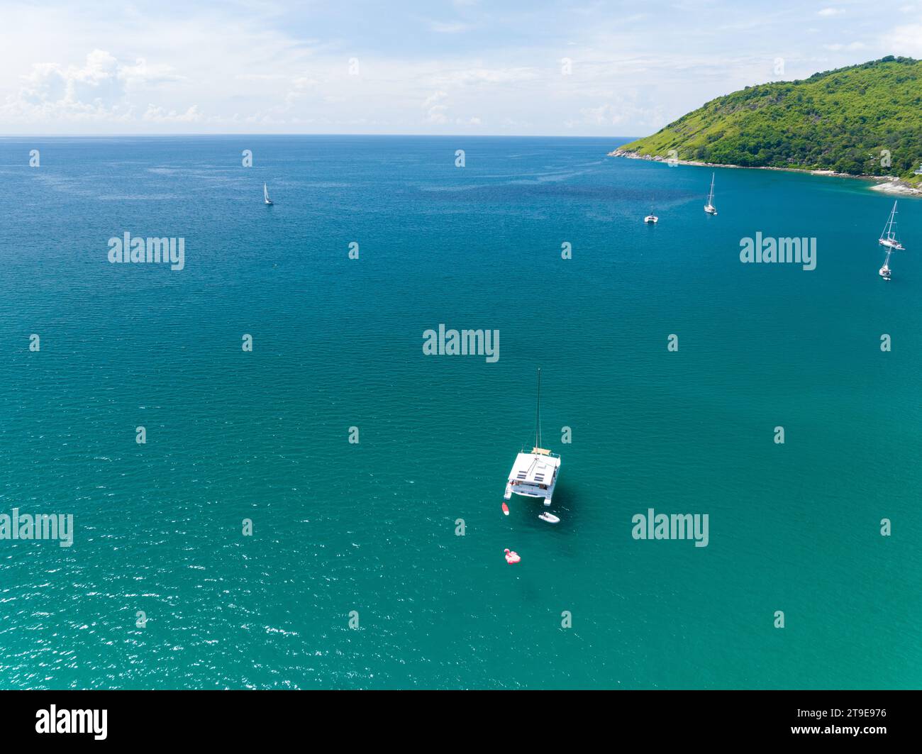 Yacht sailing in open sea Phuket island Thailand,Beautiful sea summer ...