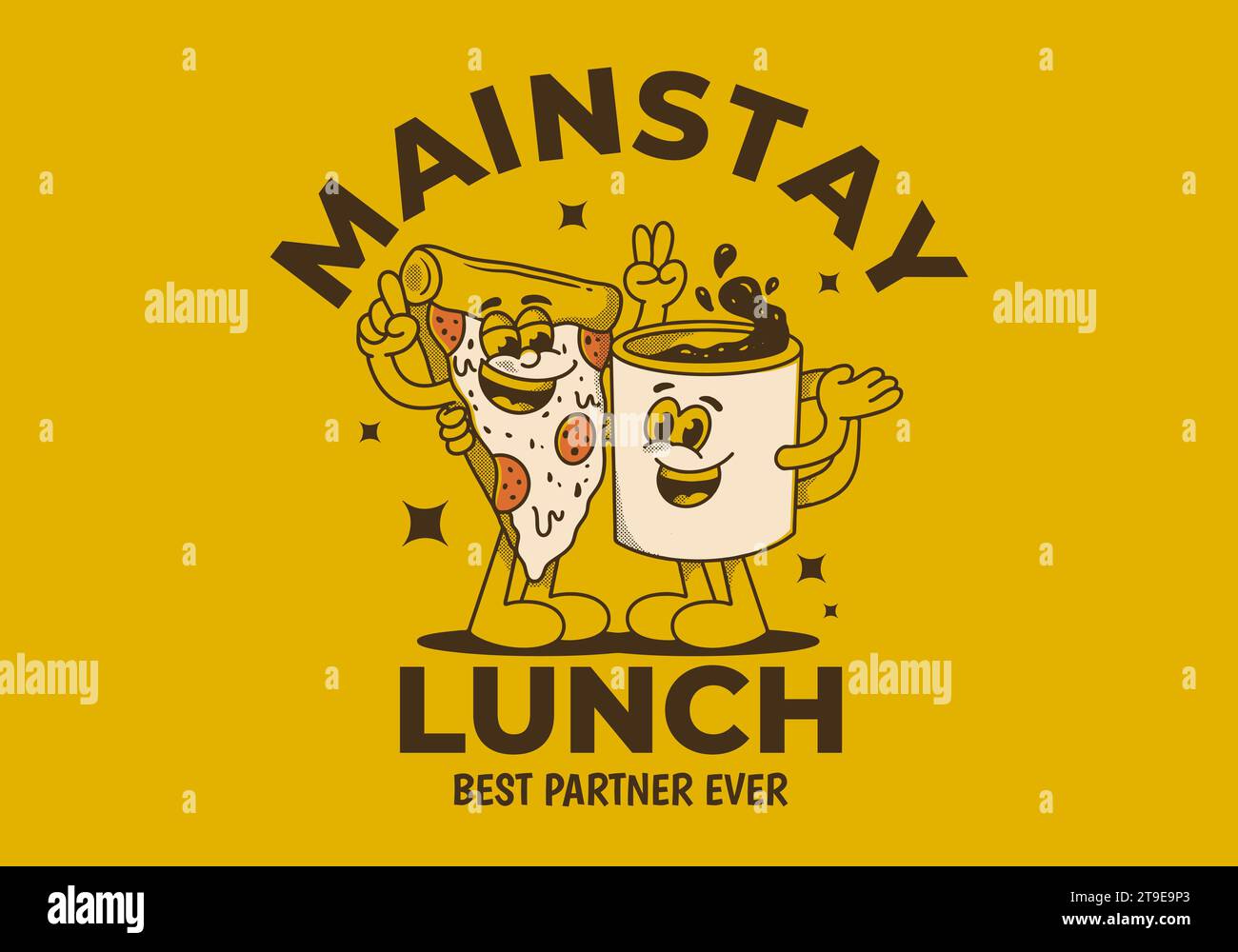 1970s pizzeria Stock Vector Images - Alamy