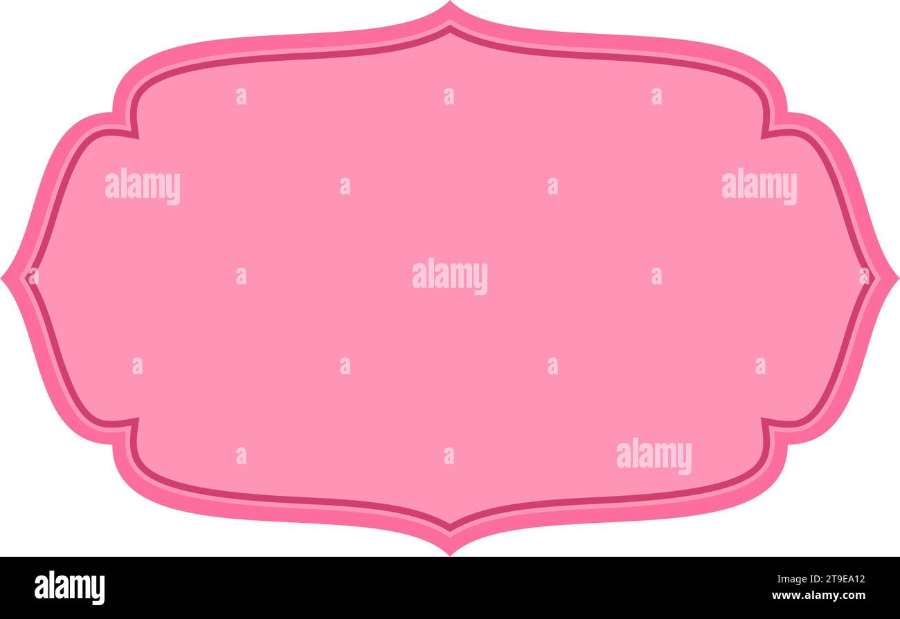 Pink Frame. Simple Vintage Style Decorative Border. Empty Copy Space ...