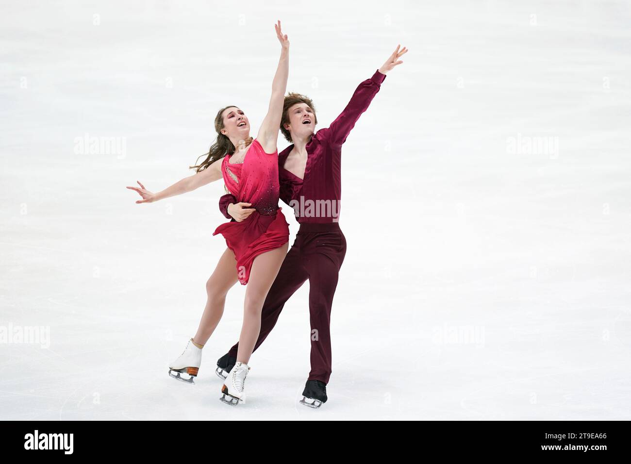 Emily Bratti and Ian Somerville of the United States perform in the ice ...