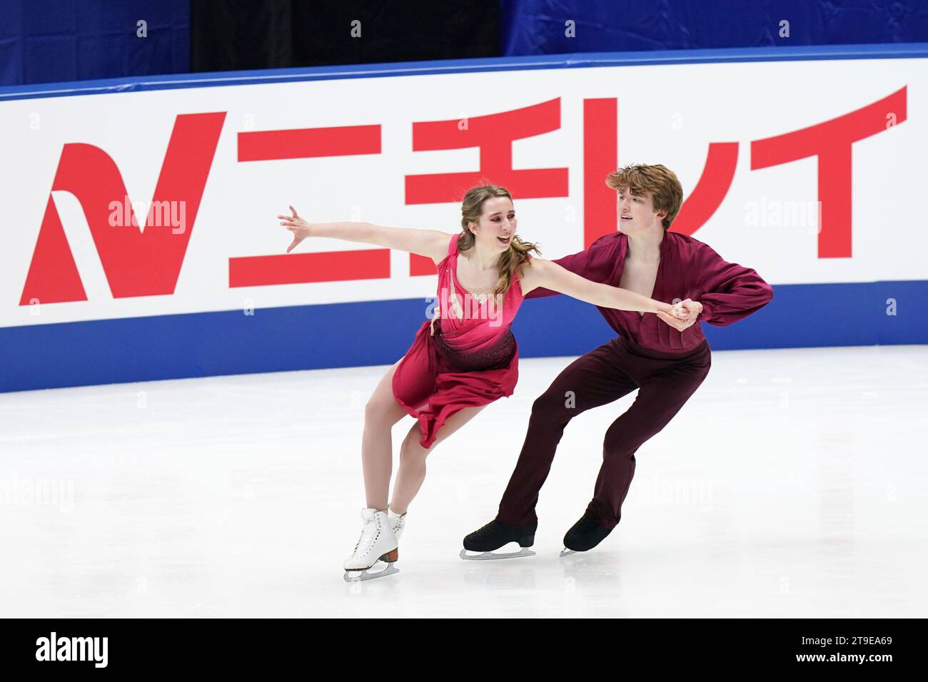 Emily Bratti and Ian Somerville of the United States perform in the ice ...
