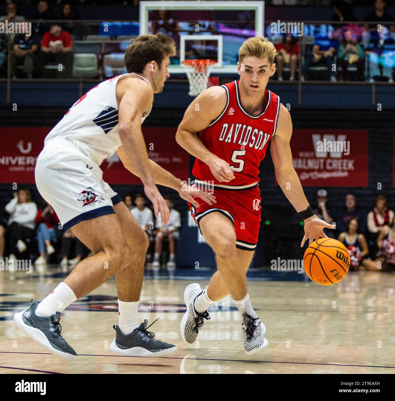 November 24 2023 Moraga CA, U.S.A. Davidson Wildcats guard Grant ...