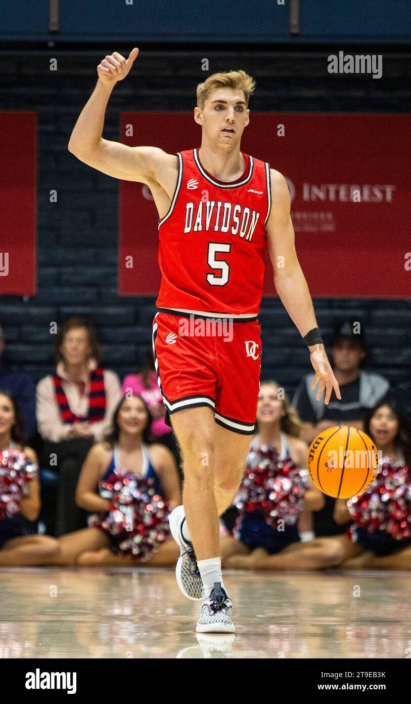 November 24 2023 Moraga CA, U.S.A. Davidson Wildcats guard Grant ...