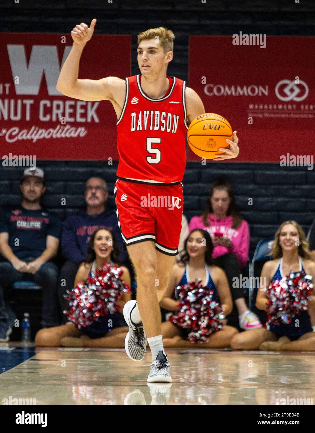 November 24 2023 Moraga CA, U.S.A. Davidson Wildcats guard Grant ...