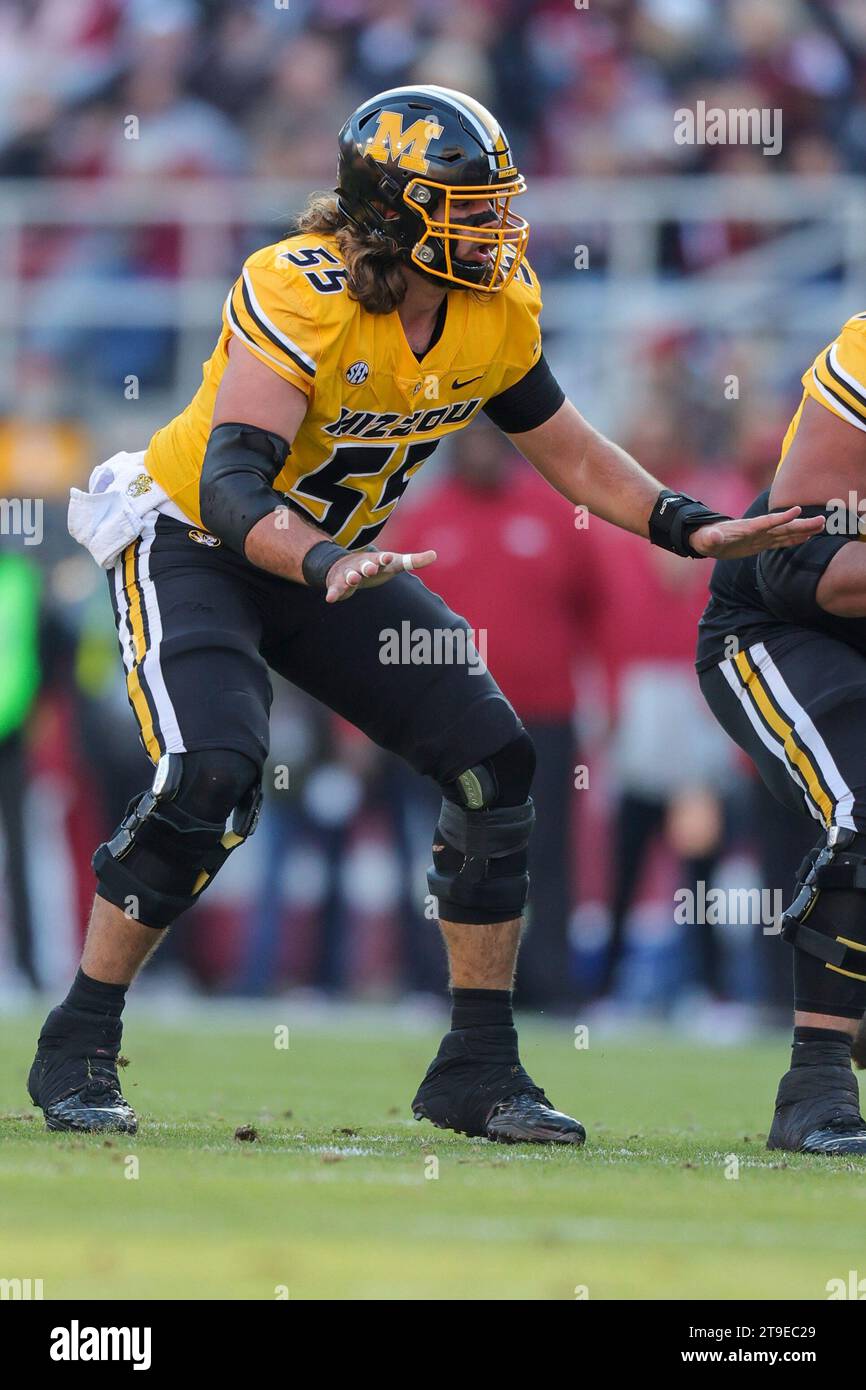 November 24, 2023: Tigers center Connor Tollison #55 works to secure ...