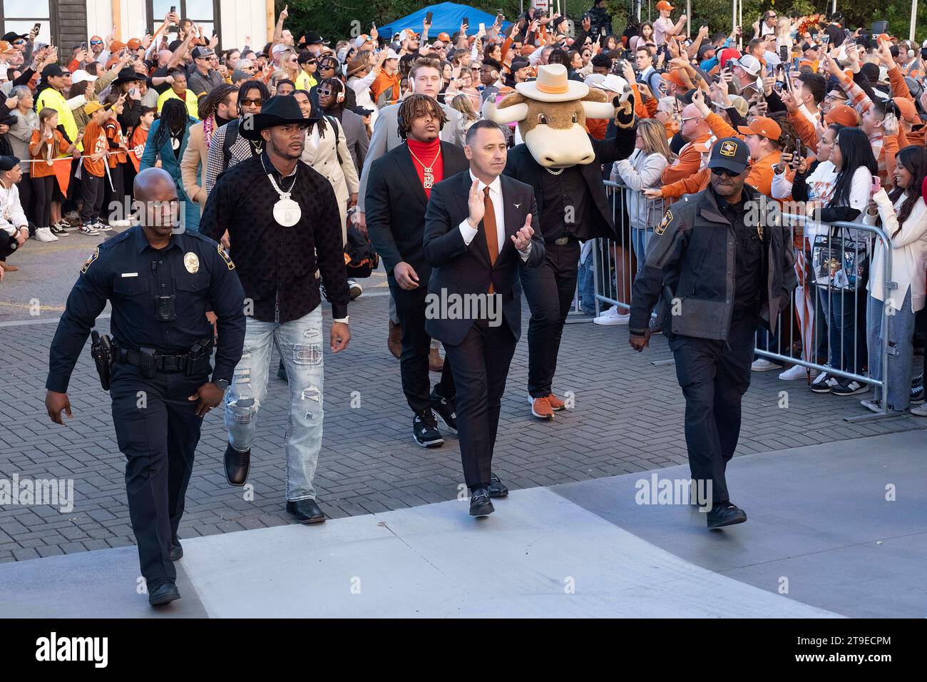 November 24, 2023: Texas Longhorns Head Coach Steve Sarkisian enters ...