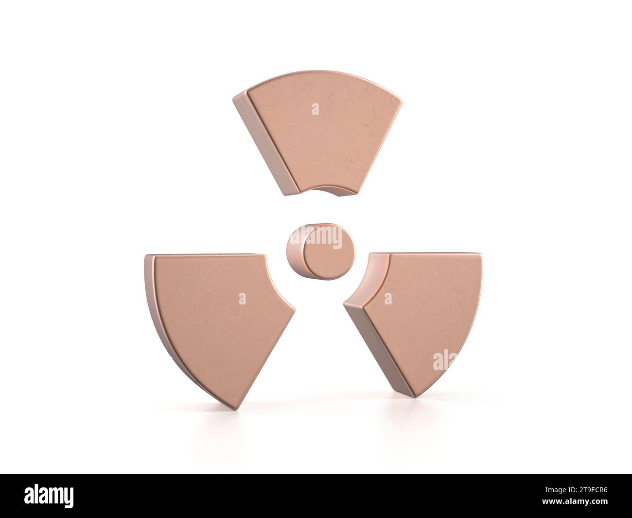 Cooper radiation symbol on a white background. 3d illustration Stock ...