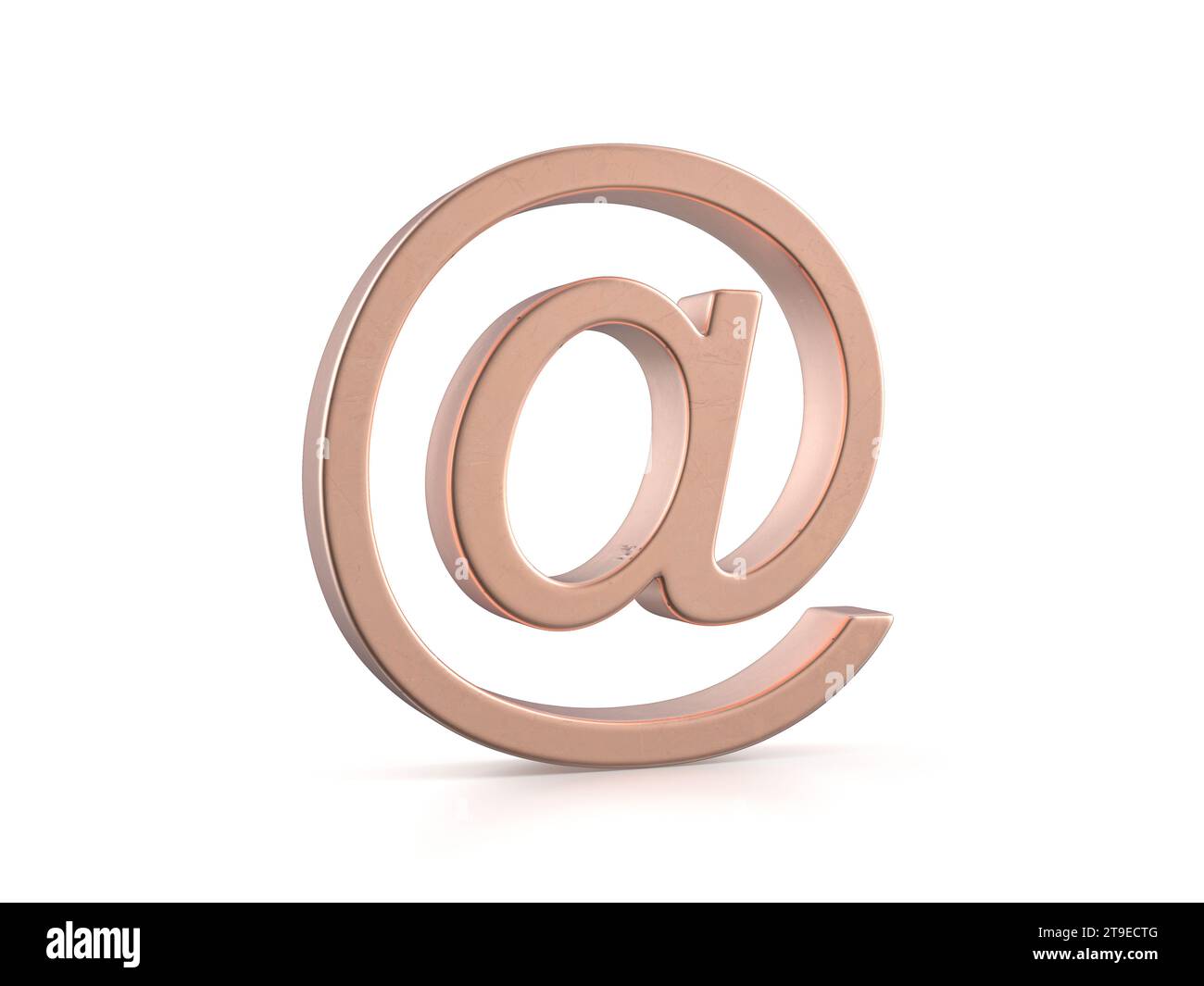Cooper email symbol on a white background. 3d illustration Stock Photo ...