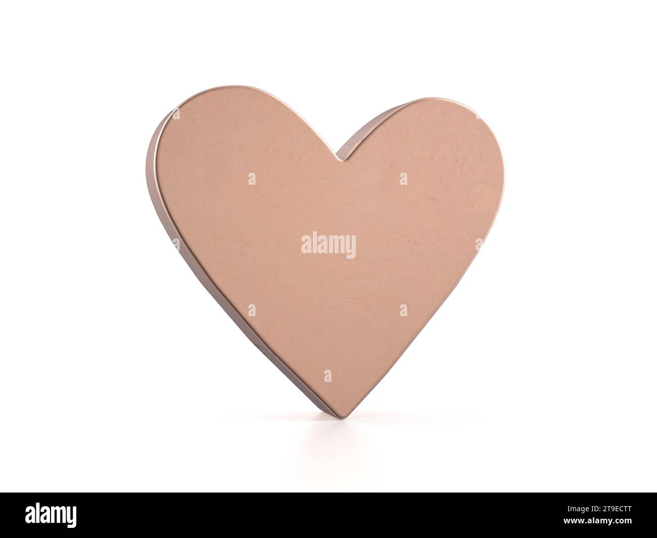 Cooper heart symbol on a white background. 3d illustration Stock Photo ...