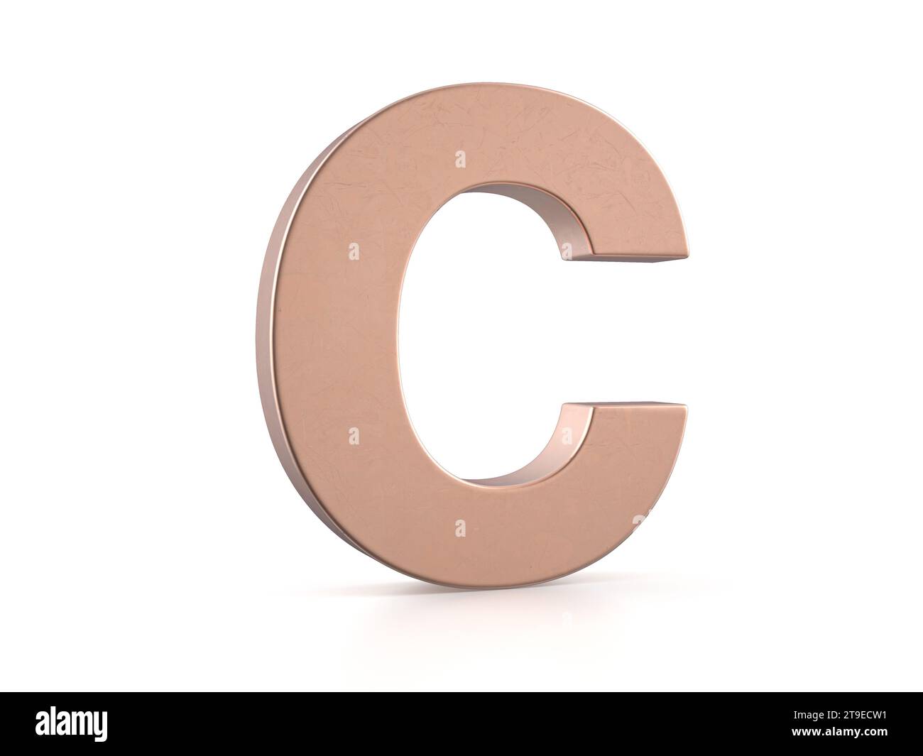 Cooper letter C on a white background. 3d illustration Stock Photo - Alamy