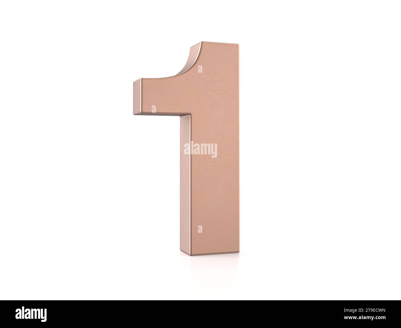 Cooper number one on a white background. 3d illustration Stock Photo ...