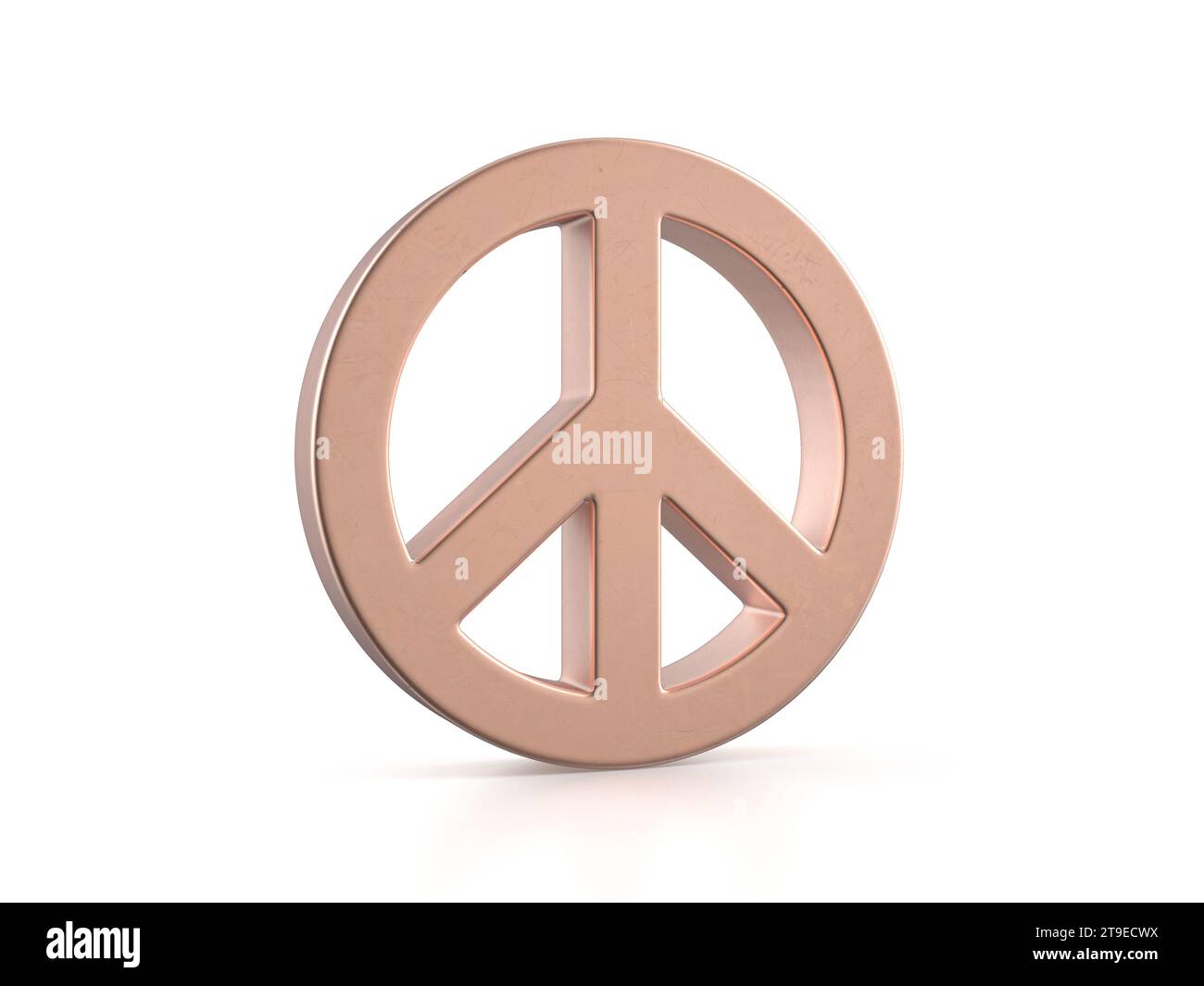 Cooper peace symbol on a white background. 3d illustration Stock Photo ...