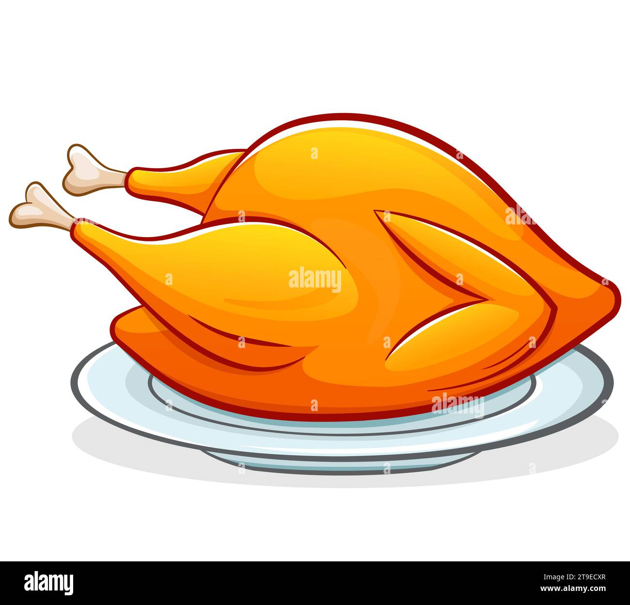 Illustration of chicken or turkey isolated cartoon Stock Vector Image ...