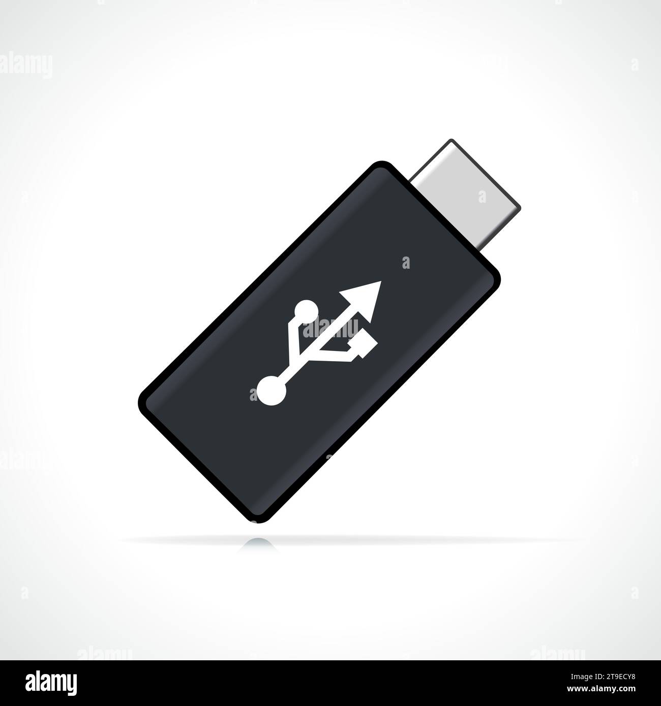Illustration of flash drive on white background Stock Vector Image ...