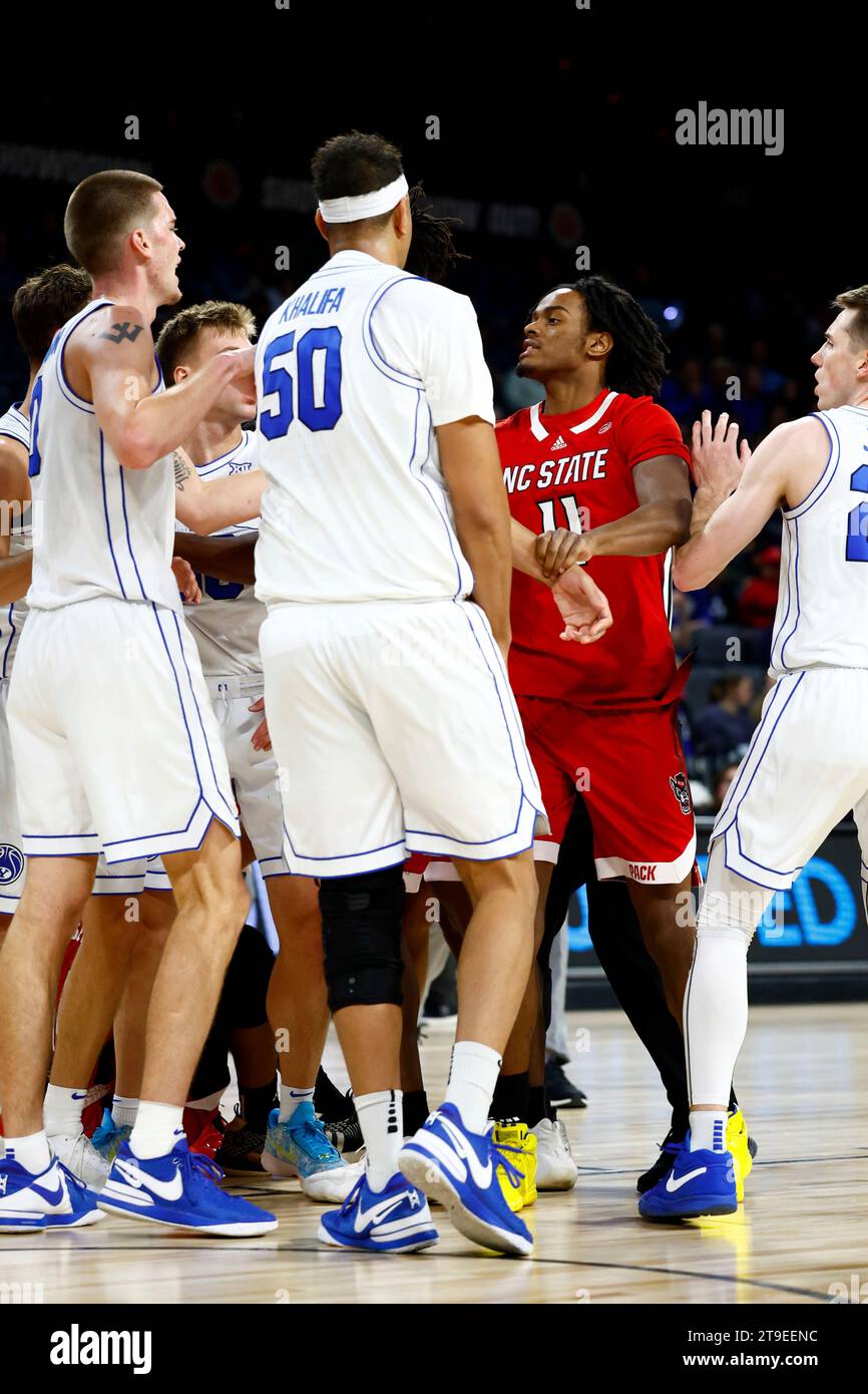 LAS VEGAS, NV - NOVEMBER 24: North Carolina State Wolfpack guard Dennis ...