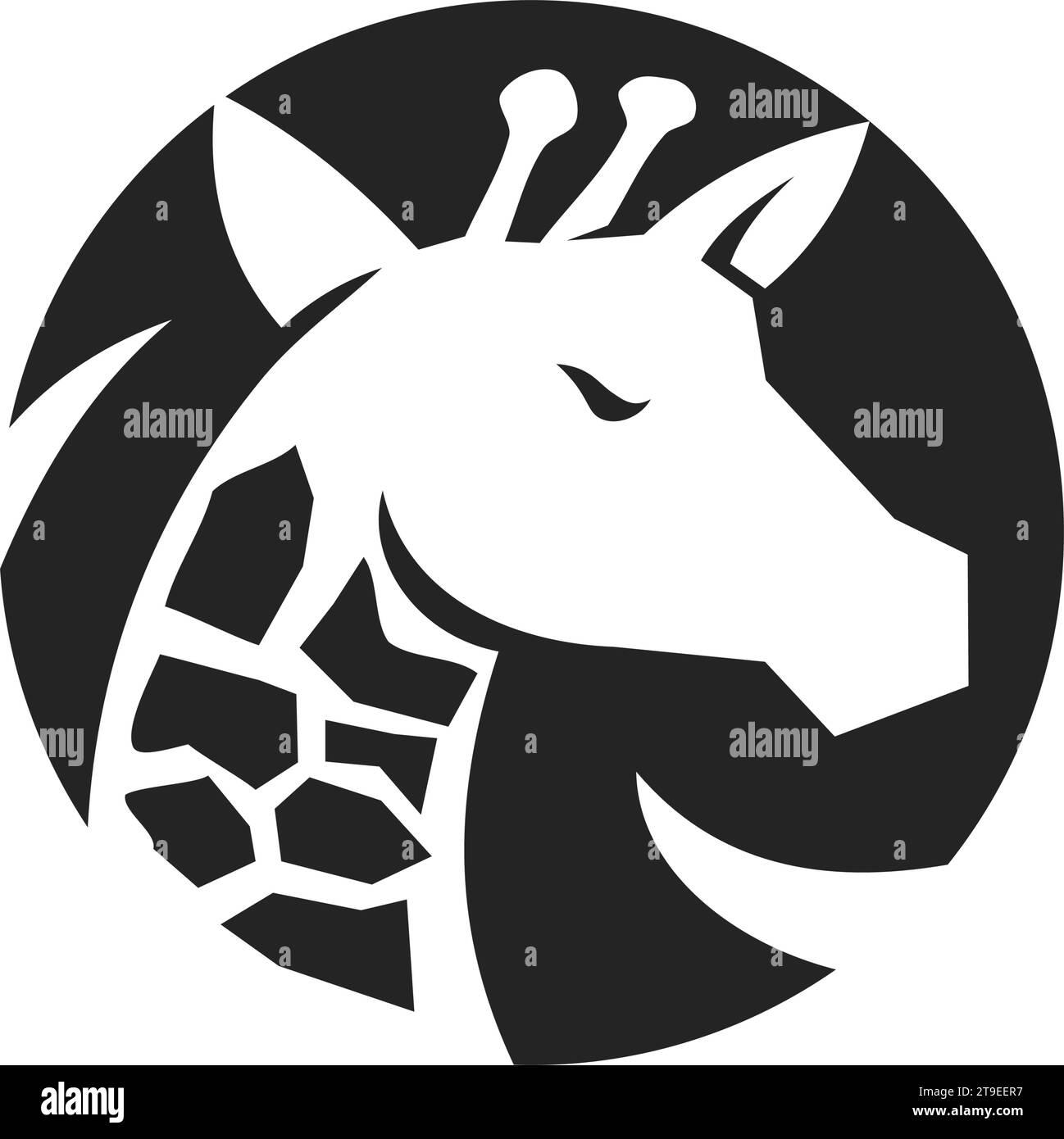 Cute giraffe cartoon icon Black and White Stock Photos & Images - Alamy