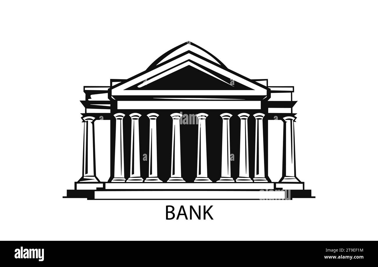 Bank outline hand draw hi-res stock photography and images - Alamy