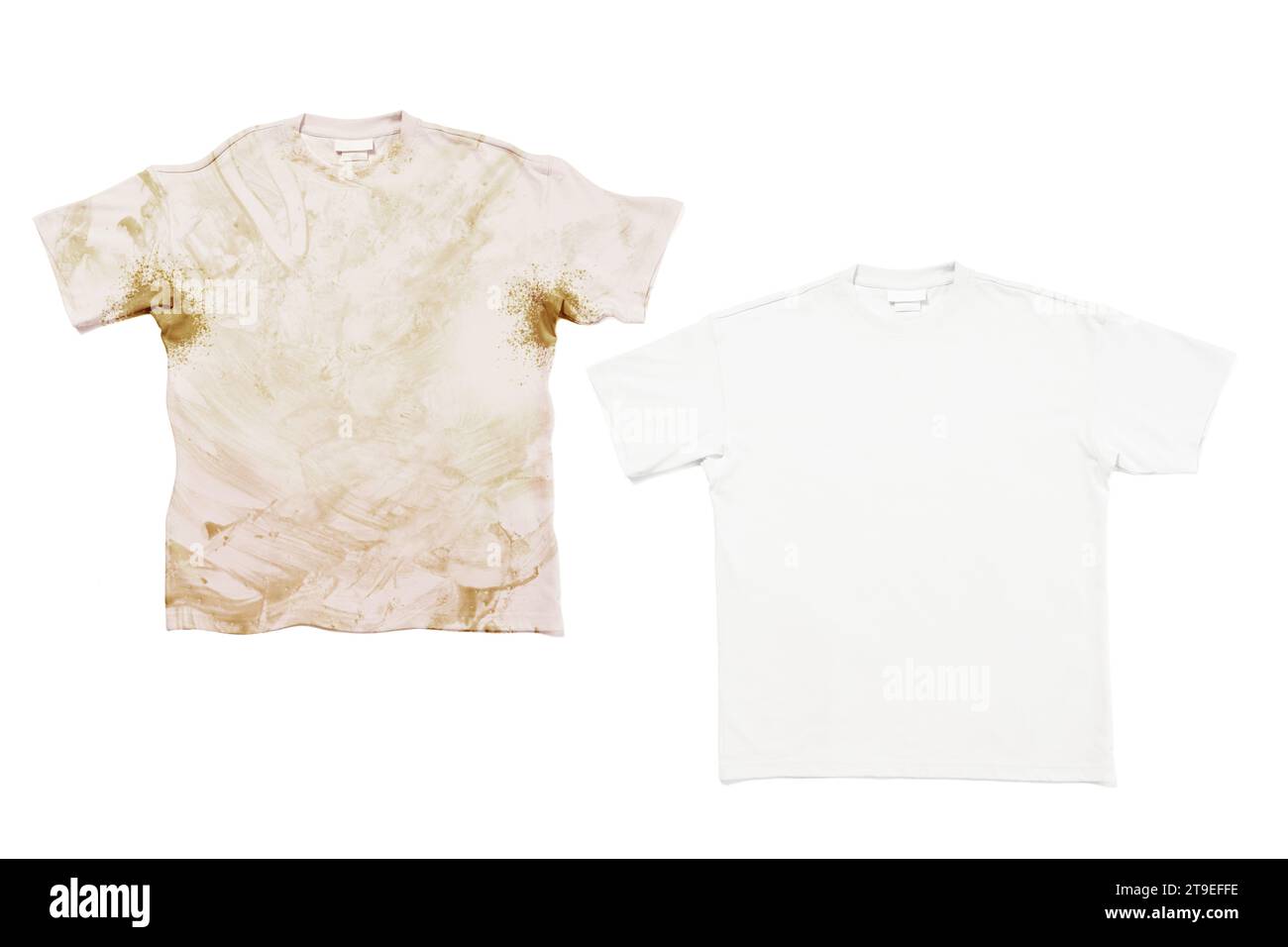 Comparison of white t-shirt before and after using laundry detergent or ...