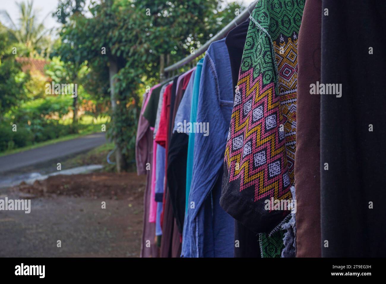 Stock photo of clothes being dried Stock Photo - Alamy