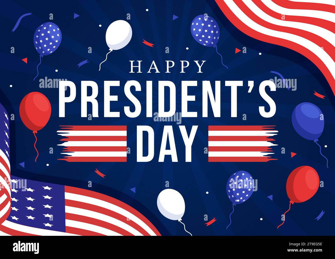 Happy Presidents Day Vector Illustration on 19 February with President ...