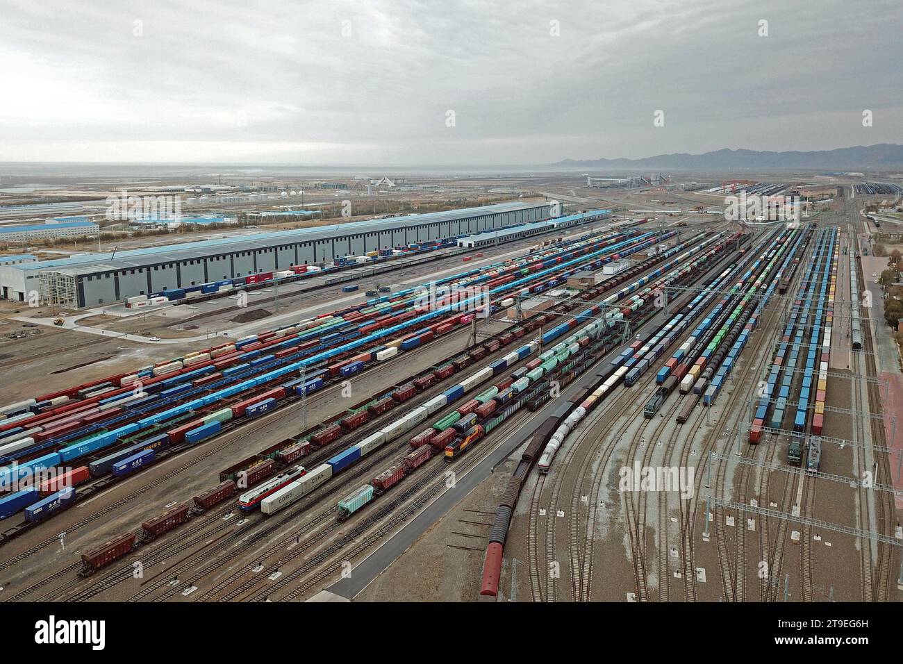 Urumqi. 4th Nov, 2023. This aerial photo taken on Nov. 4, 2023 shows ...