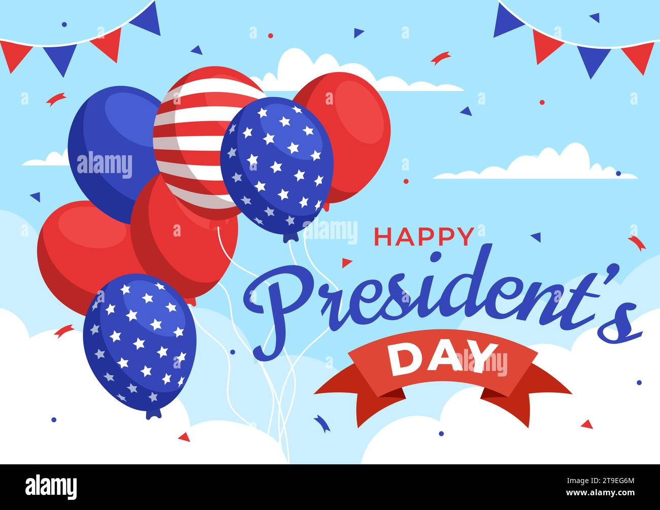 Happy Presidents Day Vector Illustration on 19 February with President ...