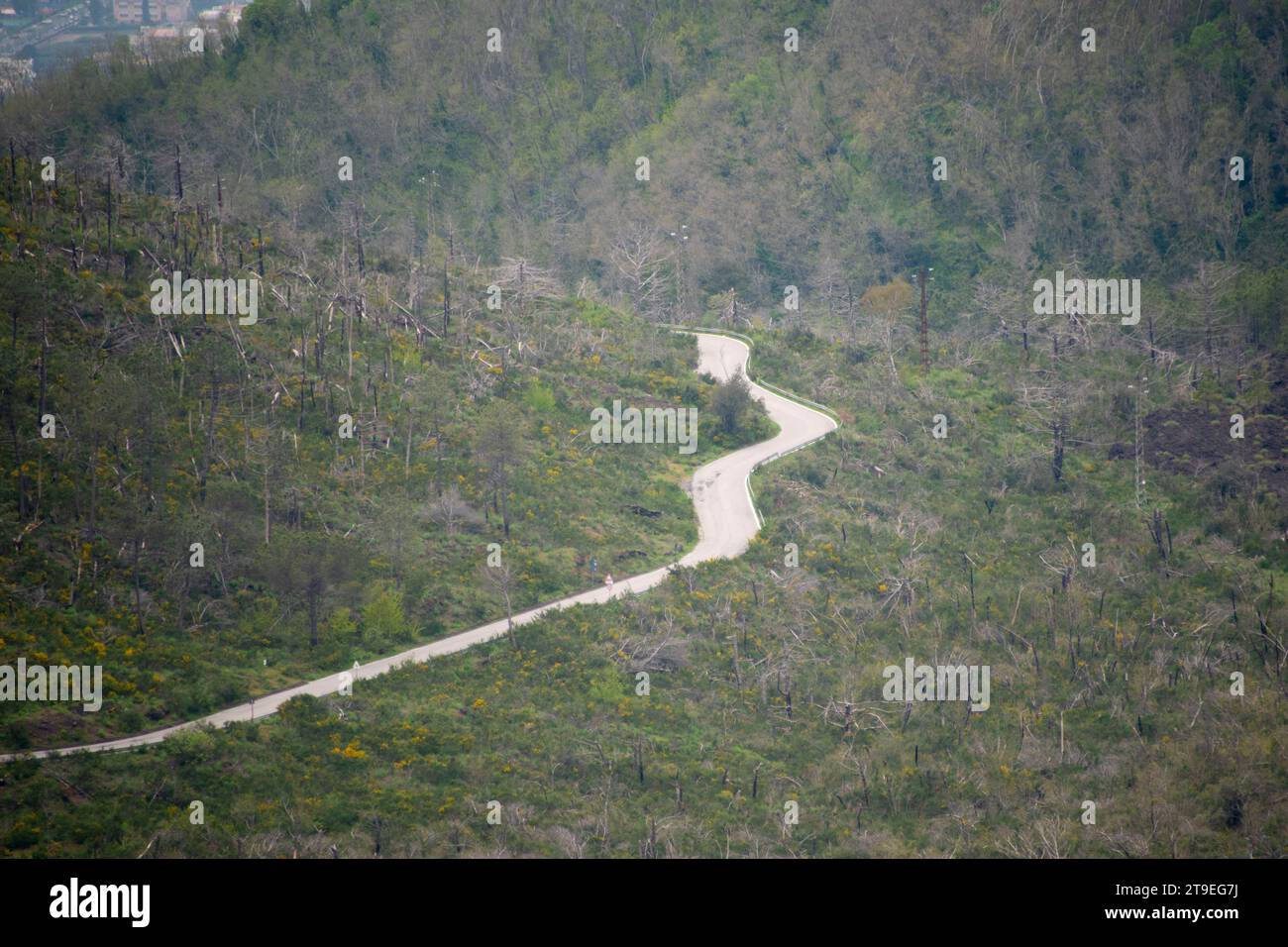Top view winding blue hi-res stock photography and images - Alamy