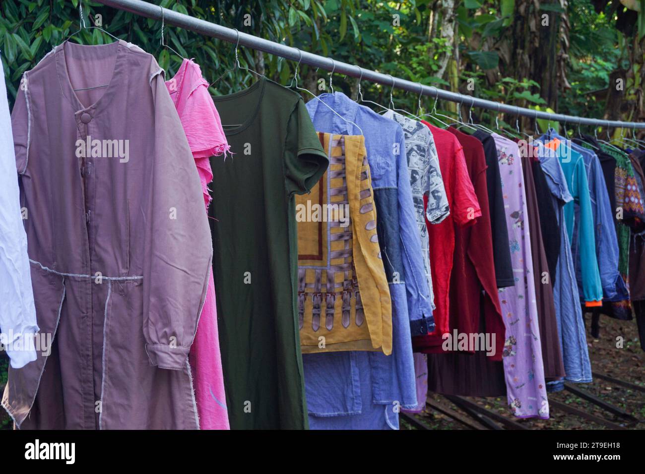 Stock photo of clothes being dried Stock Photo - Alamy