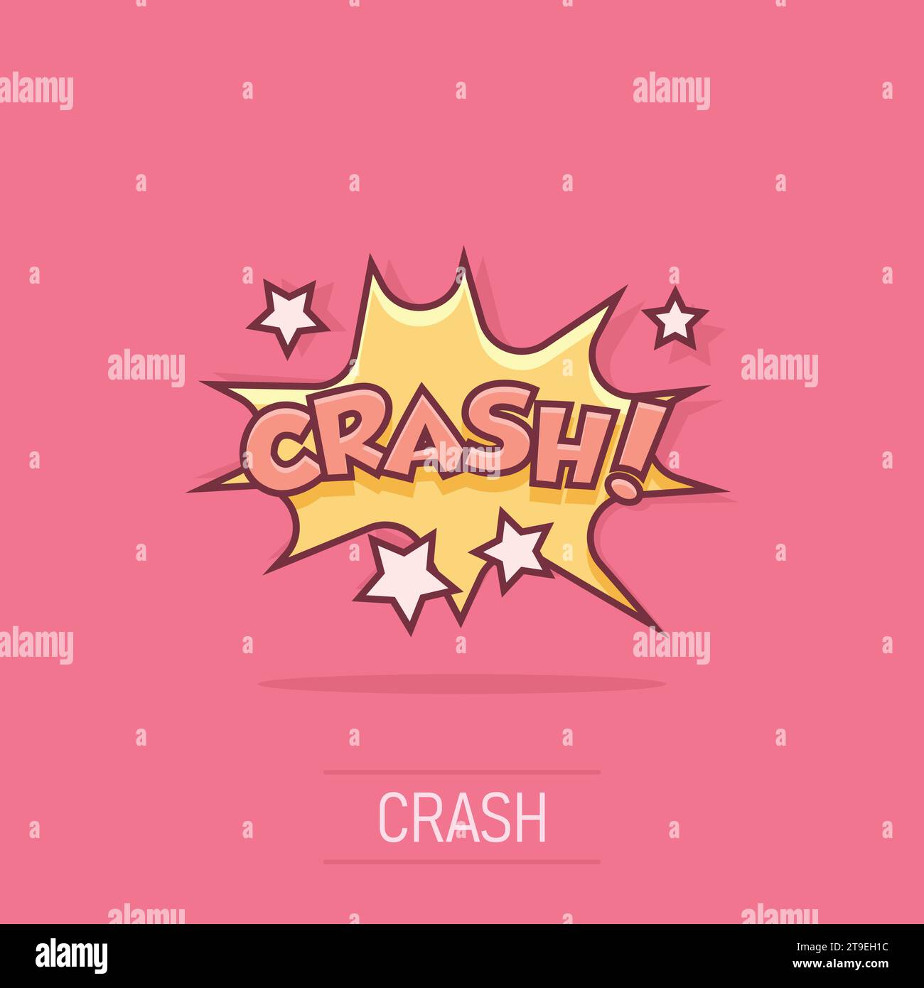 Vector cartoon crash comic sound effects icon in comic style. Sound ...