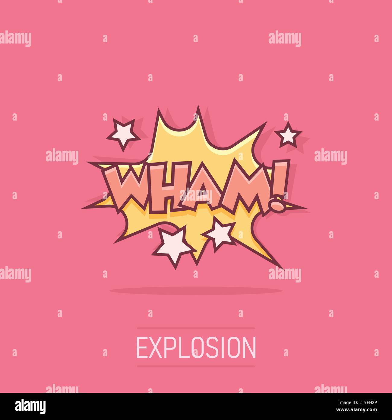 Vector cartoon wham comic sound effects icon in comic style. Sound ...