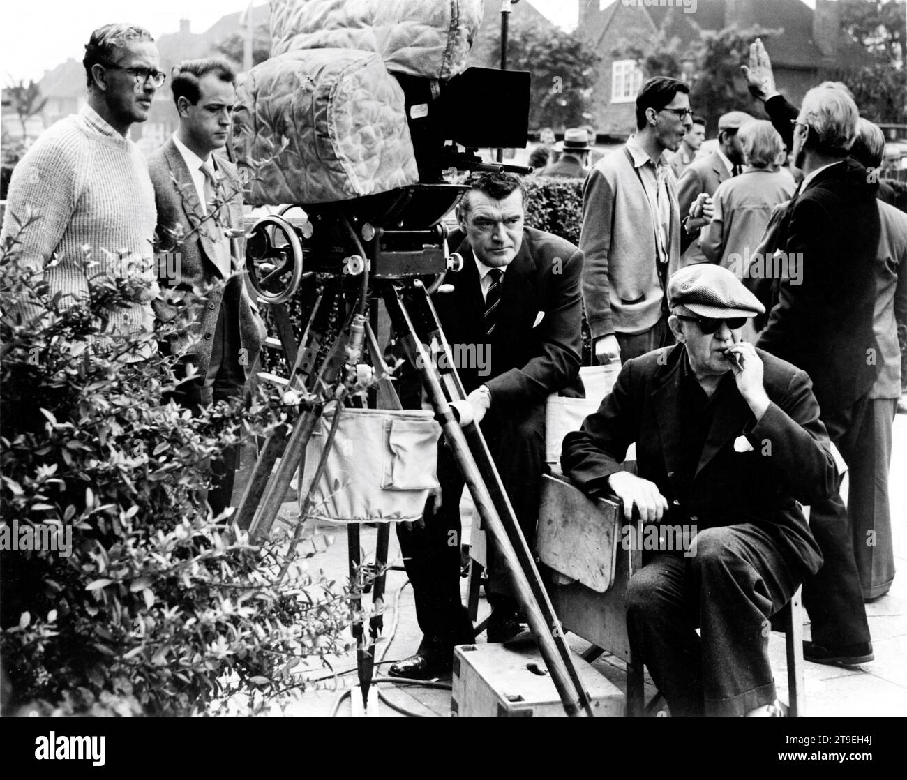 JACK HAWKINS Director JOHN FORD and Cinematographer FREDDIE YOUNG (at ...