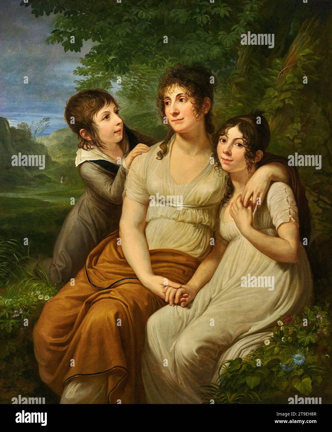 Ritratto di Madame Petiet con i figli - olio su tela - Andrea Appiani ...