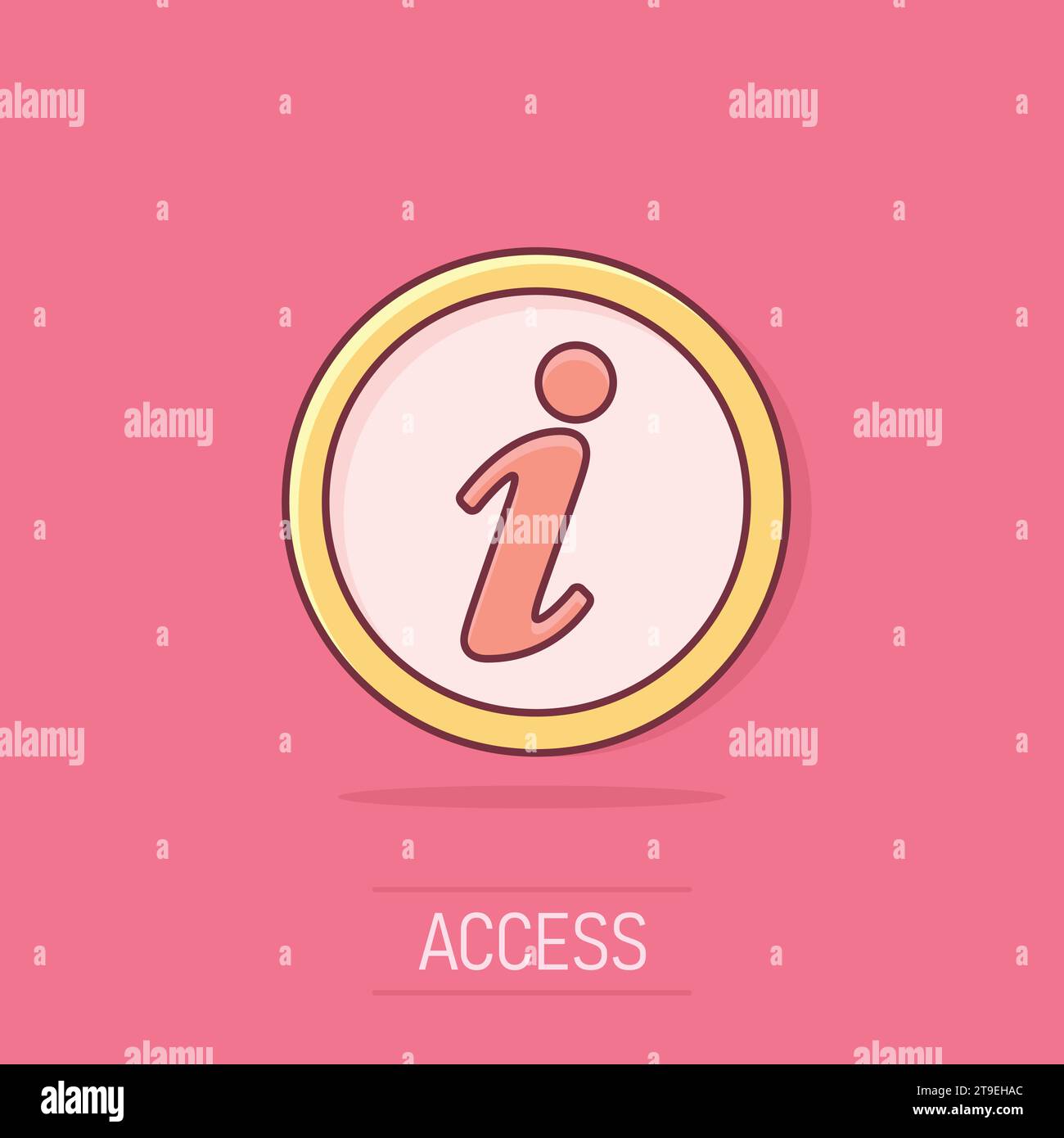 Vector cartoon information icon in comic style. Speech sign ...