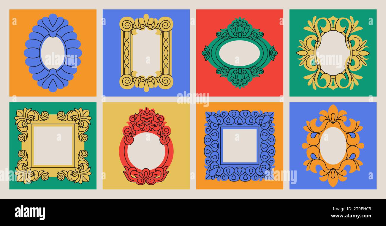 Ornate mirror drawing hi-res stock photography and images - Alamy
