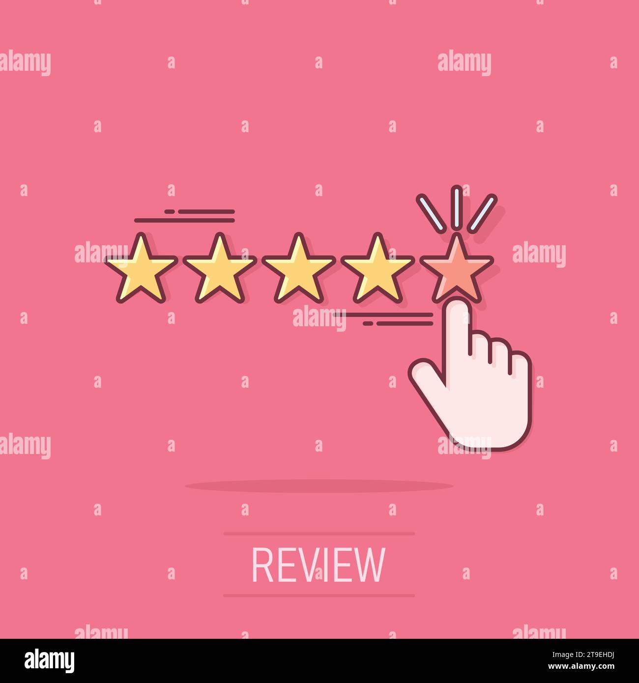 Vector cartoon customer reviews, user feedback icon in comic style ...