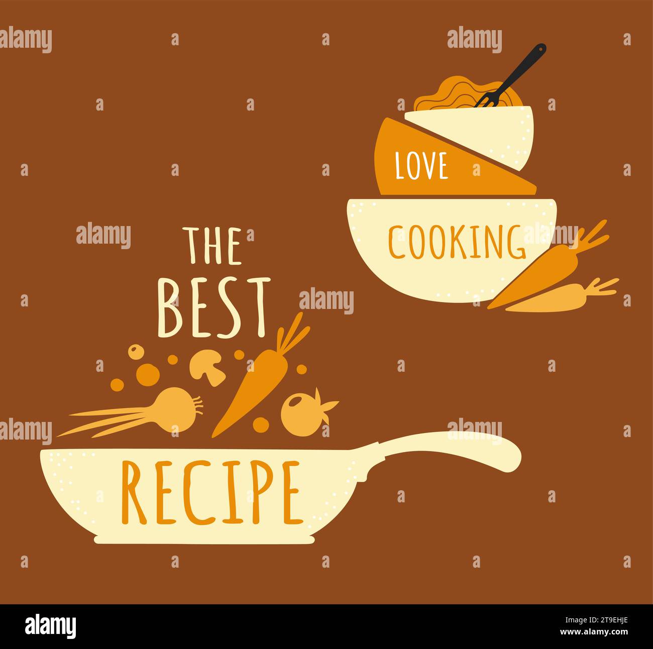 Cook logo. Restaurant kitchen chef emblem. Dinner best recipe. Love ...