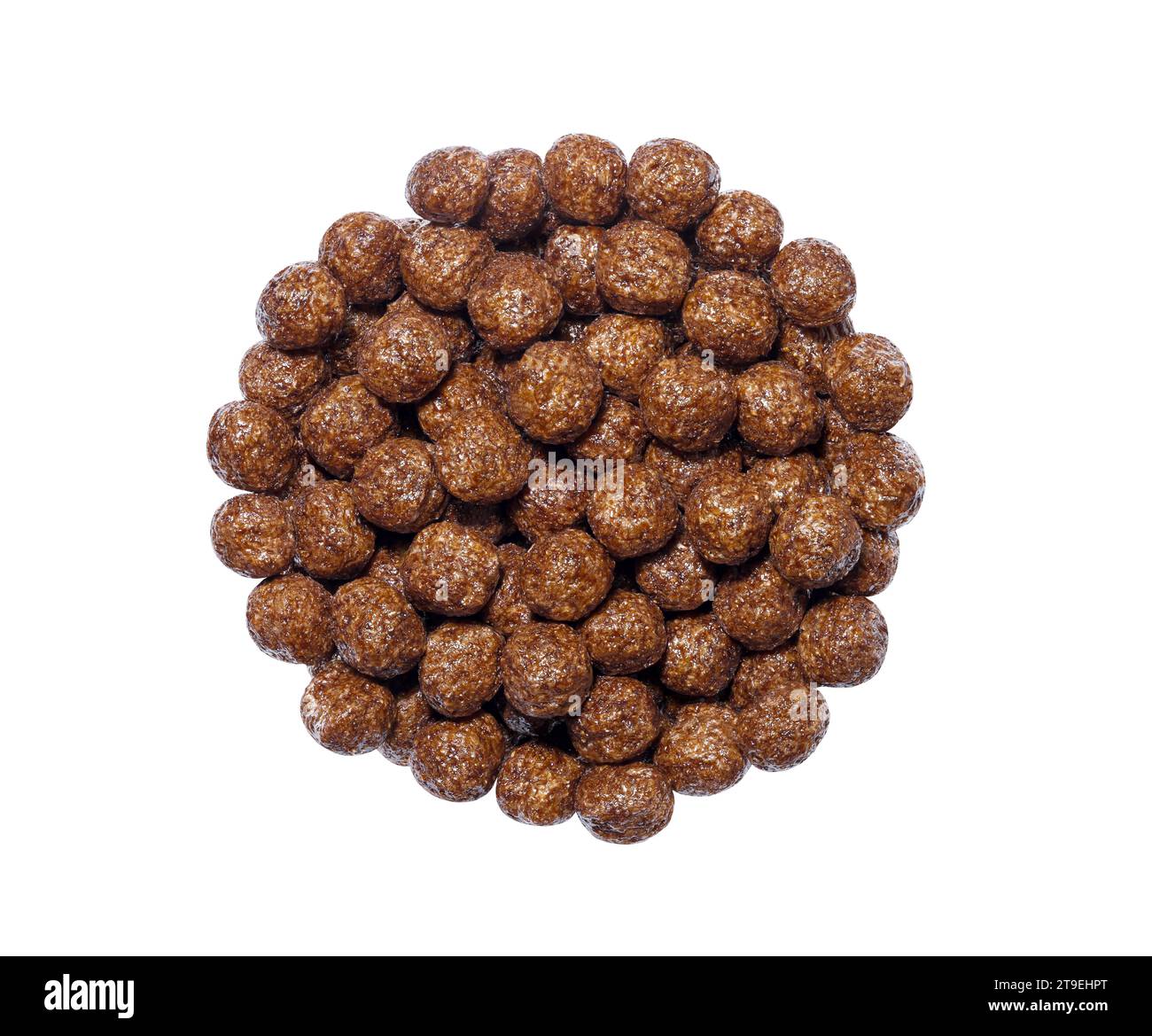 Corn balls in chocolate glaze, bunch in bulk, isolated on white ...