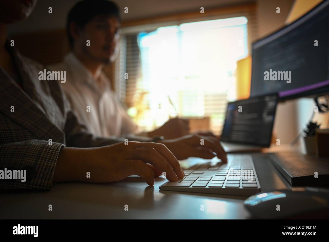 Software developers in data center hi-res stock photography and images - Alamy