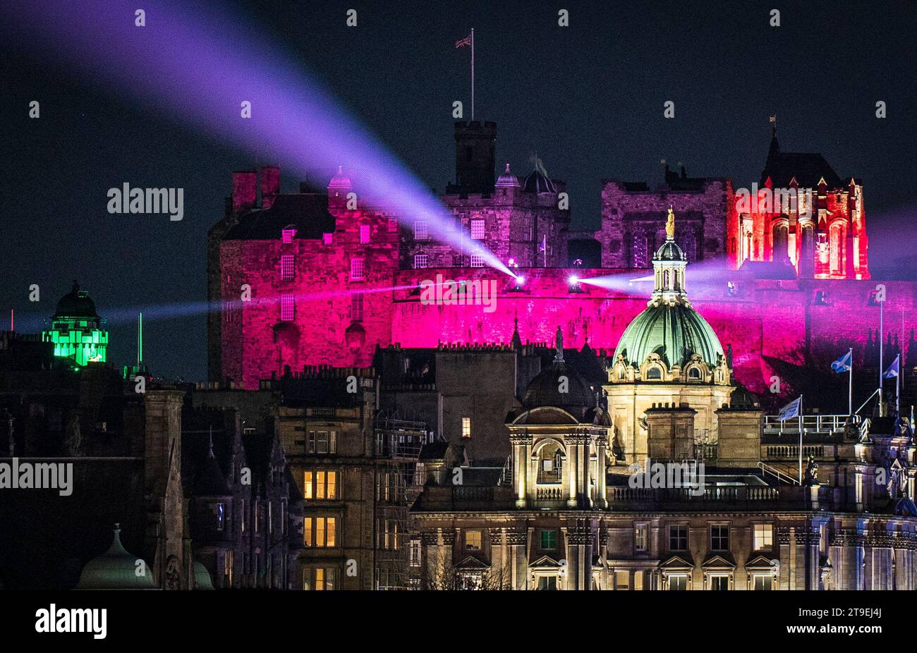 Lights and projections from Edinburgh Castle's 'Castle of Light: Magic ...