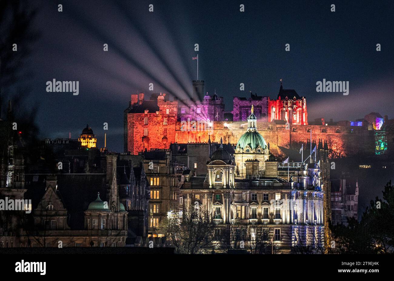 Lights and projections from Edinburgh Castle's 'Castle of Light: Magic ...