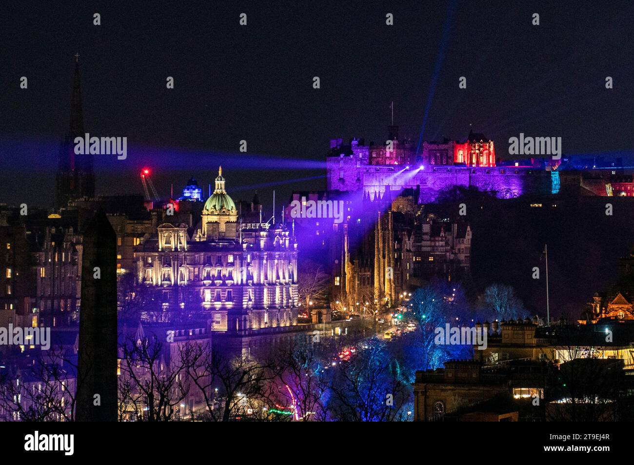 Lights and projections from Edinburgh Castle's 'Castle of Light: Magic ...